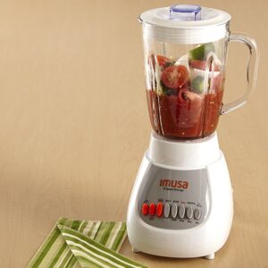 IMUSA USA GAU-80313W 10-Speed Countertop Blender with 42 oz Glass Jar, White