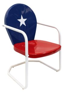 leigh country texas metal retro chair