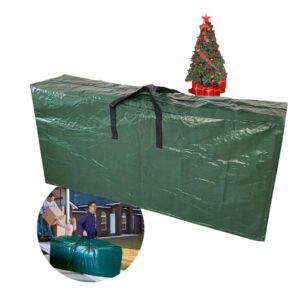 evelots christmas tree storage bag - fits 9 ft artificial trees - plastic water resistant christmas tree bag - strong durable handles green