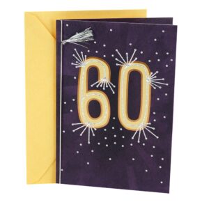 hallmark 60th birthday greeting card (rays with tassel)