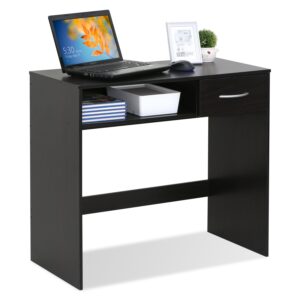 FURINNO JAYA Computer Study Desk with Drawer, Brown