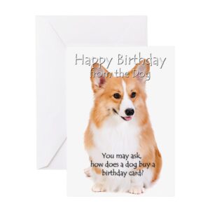 cafepress from the corgi birthday card folded greeting card matte