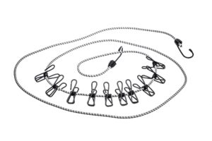 se 10' elastic drying cord with weather resistant clips - od-cl006