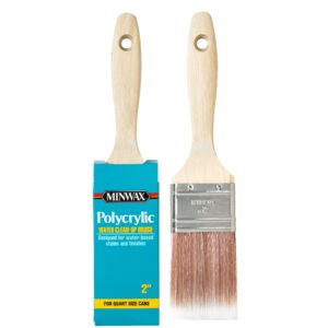 minwax 427320008 polycrylic wood stain brush, 2”, white