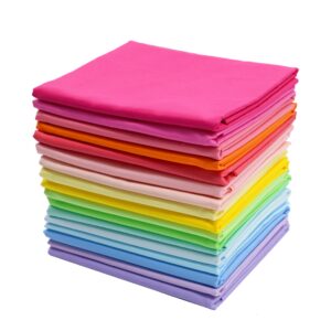 inee bright solid fat quarters quilting fabric bundles, 18 x 22 inches,(bright solids)