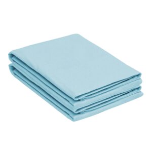 superior flannel-pc pillowcase, king, light blue