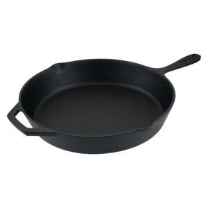 alpine cuisine pre-seasoned cast iron frypan 10-inch - black cast iron frypan - durable, heavy duty cooking pans - multipurpose use kitchen pans