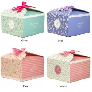 Chilly Gift Boxes, Set of 12 Decorative Treats Boxes, Cake, Cookies, Goodies, Candy and Handmade Bath Bombs Shower Soaps Gift Boxes for Christmas, Birthdays, Holidays, Weddings (Flower Patterned)