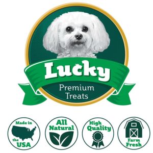 Lucky Premium Treats Chicken Wrapped Dog Treats – Retriever Size - USA Made Raw Hide Sticks for Large Size Dogs – Long Lasting, Preservative Free Dog Treat – 17 Chews