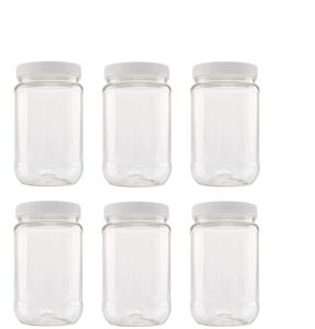 clearview 1 gallon plastic jar - 4 pack | containers and organization (128 ounce jar)