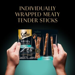 Sheba Meaty Tender Sticks Soft Cat Treats Tuna Flavor, 0.14 oz., 5 Count (Pack of 10)