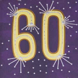 Hallmark 60th Birthday Greeting Card (Rays with Tassel)