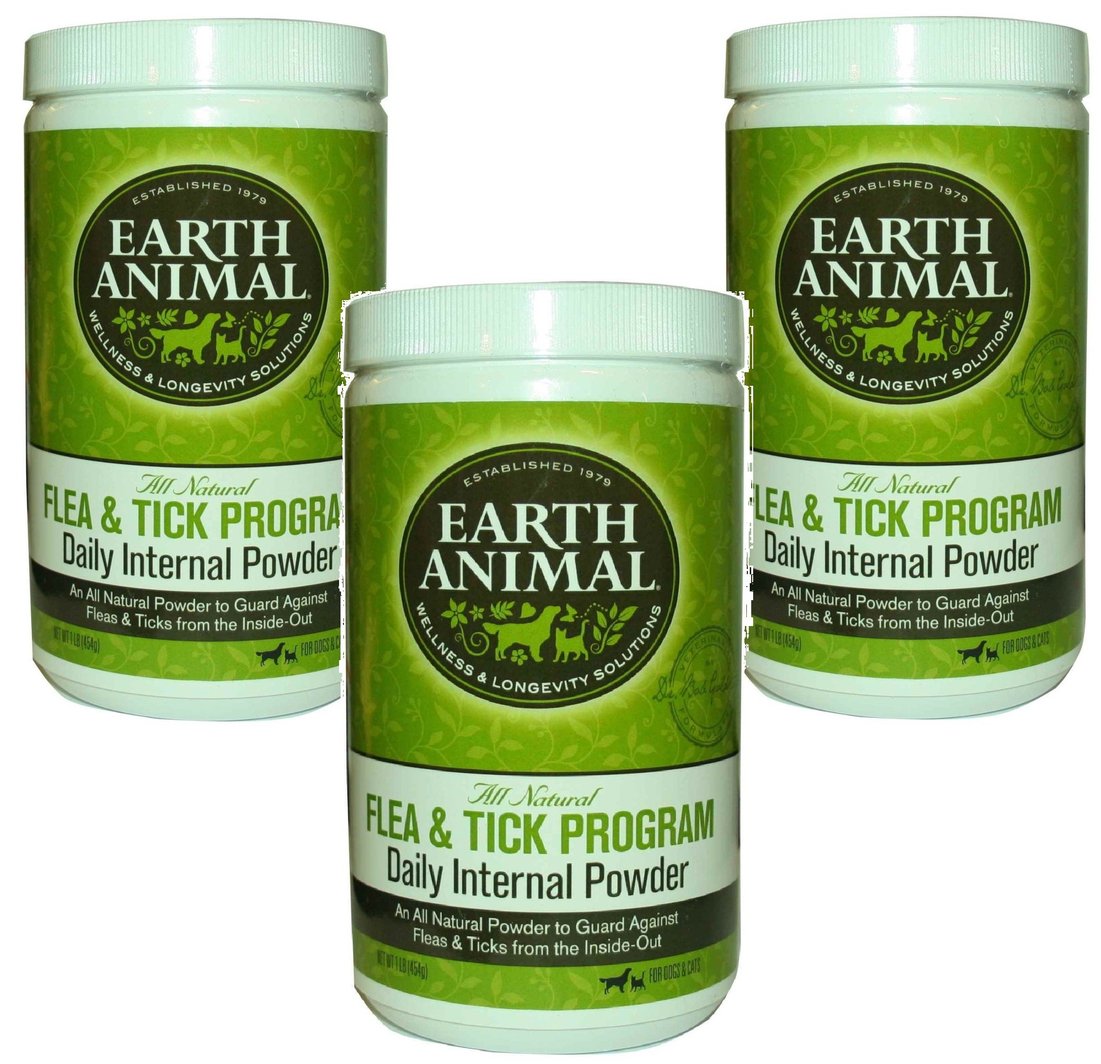 Earth Animal Flea and Tick Internal Powder 1lb (3 Pack)