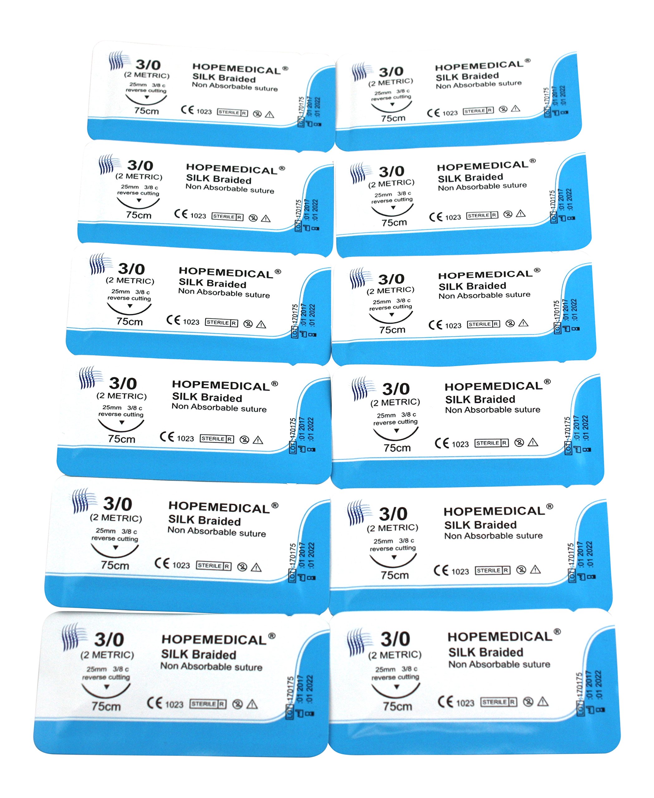 Keebomed-Hopemedical Veterinary Sutures Silk Braided Size 3/0