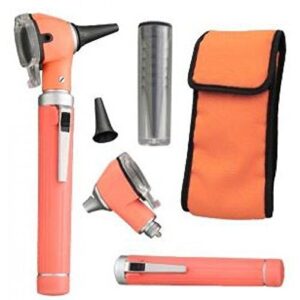 otoscope - compact pocket size fiber ent optic otoscope orange color by zzzrt traders