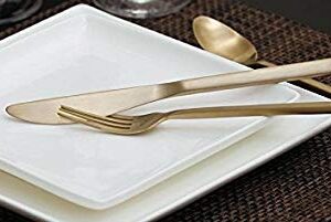 Fortessa Arezzo 20 Piece Place Setting, Brushed Gold