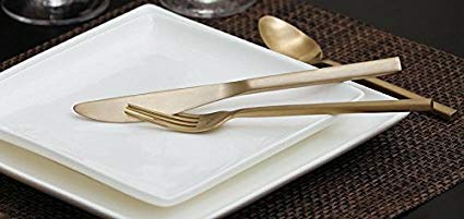 Fortessa Arezzo 20 Piece Place Setting, Brushed Gold