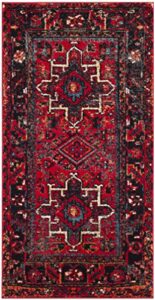 safavieh 2'7"x5' red & multi persian rug - non-shedding, easy care