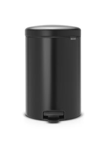 brabantia 114106 step trash can, 5.3 gallon, matt black