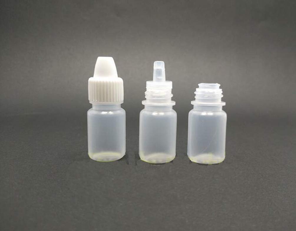 50 Pcs Empty Plastic Squeezable Dropper Bottle with Plug Refillable Portable Eye Liquid Container with Screw Cap (2 ml) by ASTRQLE