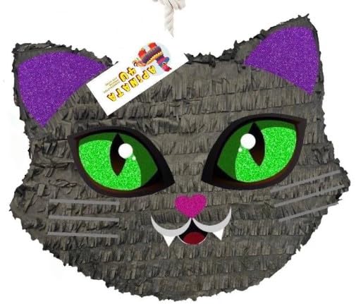 Black Halloween Cat Pinata Black Kitty Birthday Party Supplies Decorations 20"