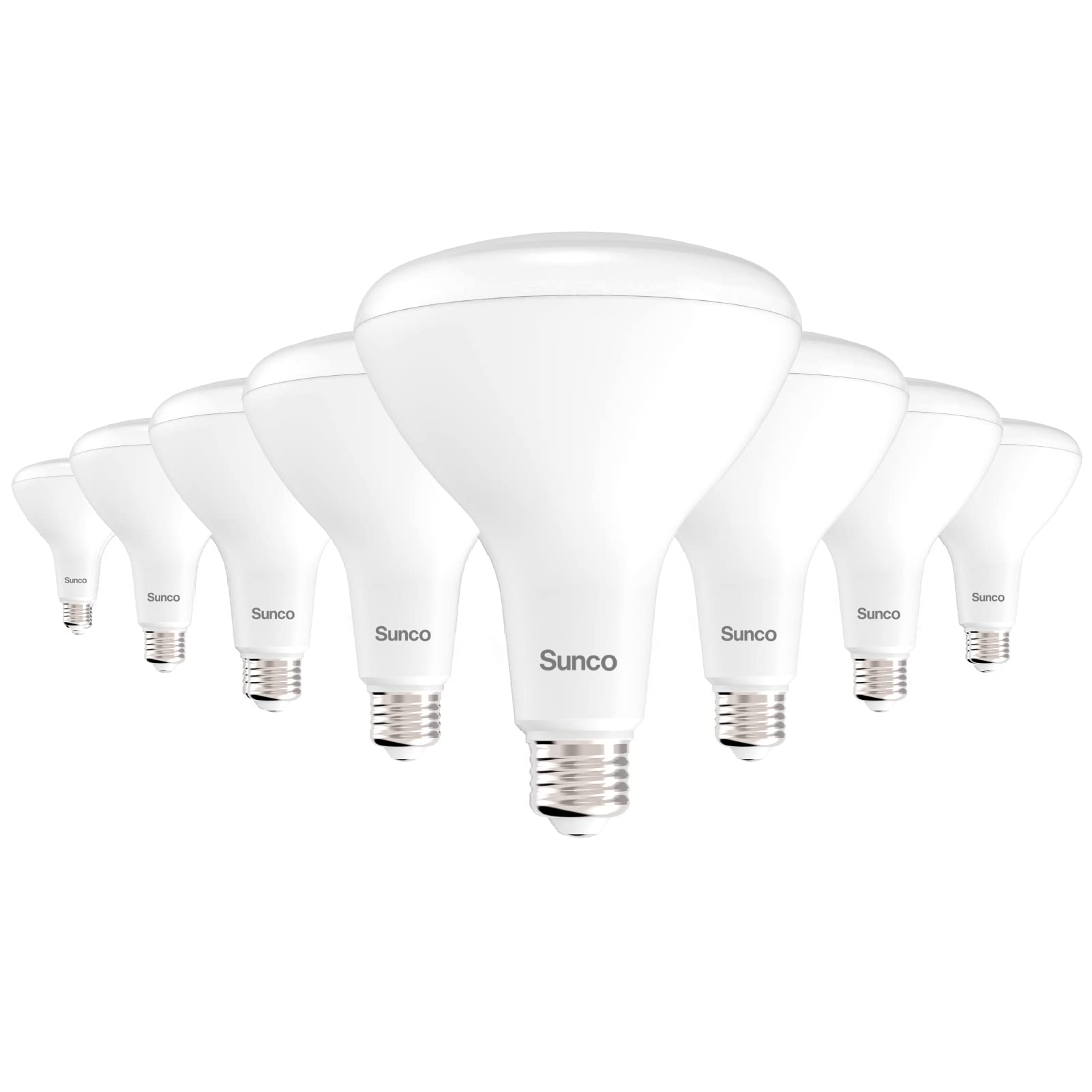 Sunco 8 Pack BR40 Light Bulbs, LED Indoor Flood Light, Dimmable, CRI94 2700K Soft White, 100W Equivalent 17W, 1400 Lumens, E26 Base, Indoor Home Recessed Can Lights, High Lumens - UL