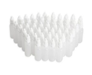 erioctry 50pcs 30ml empty plastic dropper dropping bottles(drops of plug can removable) portable plastic refillable bottles containers (30ml)