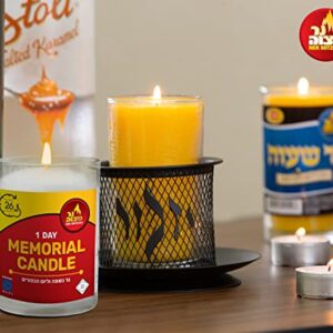 Ner Mitzvah Yahrzeit Memorial Candles - 1 Day Yahrzeit Candle - Yartzeit Candles 24 Hour Yom Kippur Jewish Candles in Glass Tumbler - 3 Pack