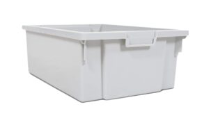 luxor mbs-bin-4l stackable storage bins (4 large)