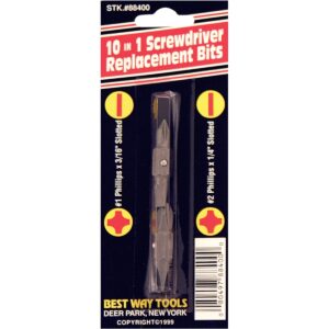 best way tools 88400 10-in-1 replacement double end screwdriver bit