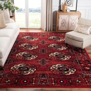 safavieh vintage hamadan collection area rug - 9' x 12', red & multi, oriental traditional persian design, non-shedding & easy care, ideal for high traffic areas in living room, bedroom (vth212a)