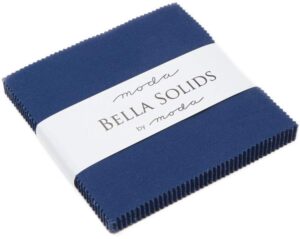 nautical blue moda bella solids charm pack by moda fabrics; 42-5" quilt squares