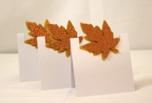 all about details copper fall leaf place cards, 12pcs