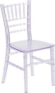 flash furniture hercules 10 pack childâ€™s transparent crystal resin party and event chiavari chair for commercial & residential use