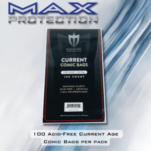 1000 Max Pro Comic Bags Current (Modern) Size (10 Packs of 100ct)