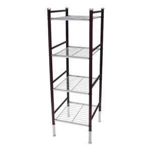 organize it all 3 tier over the toilet bathroom storage space saver, chrome and bronze