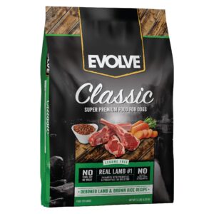 evolve classics lamb and brown rice recipe dog food, 14lb