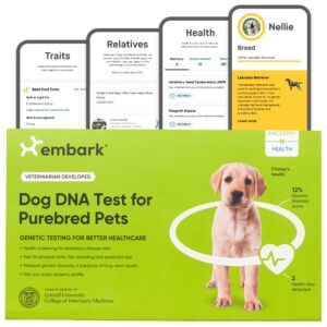 embark purebred kit - dog dna test - health, traits, genetic diversity score (coi), breed confirmation