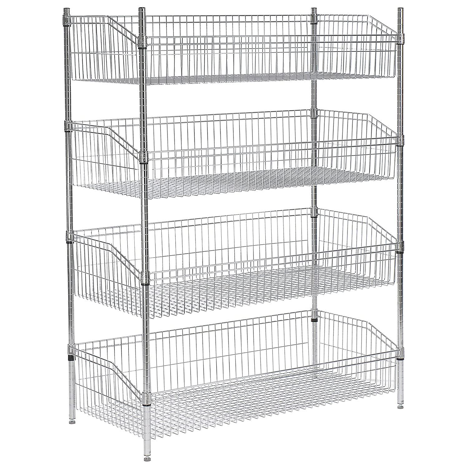 (4) Basket Wire Shelf, 36"W x 18"D x 63"H