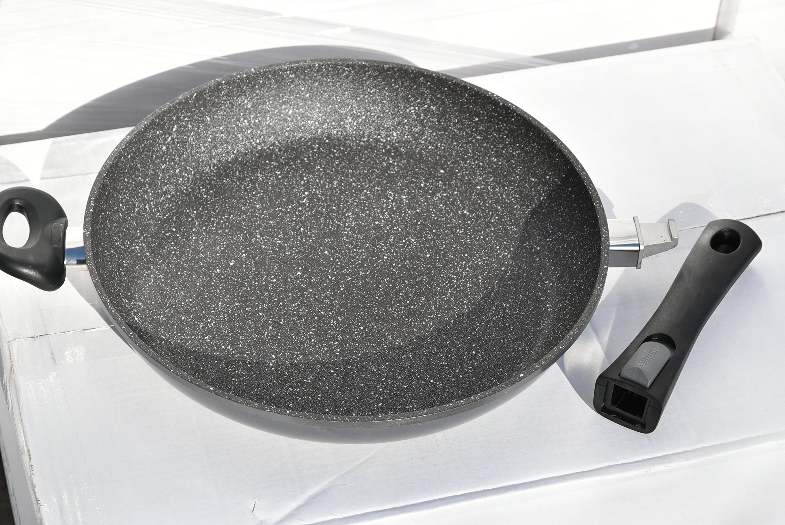 Germany Stoneline Xtreme Series Large 12.8 inch (32cm) Fry Pan with Lid, Non-stick, Non-Toxic Stone Coating Cookware - Top of the line model, better taste food, induction ready