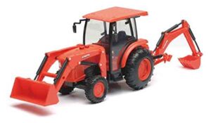 newray 1:18 kubota - l6060 tractor with backhoe and loader