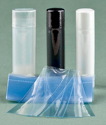 200 Clear Shrink Wrap Bands Sleeves for Lip Balm (Chapstick) Tubes - Vertical Perforation