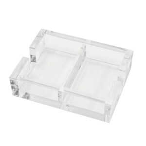 caspari acrylic bridge playing card decks holder, clear, 1 count