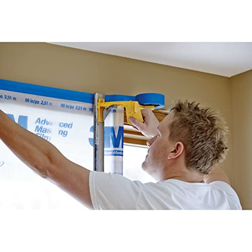 3M Hand-Masker M3000 Tool Painter's Tape and Masking Film Dispenser Kit, 3M Hand Masker Protects Surfaces from Paint Splatters, Includes 12-Inch Blade, Painter's Tape and Masking Film, 1 Kit