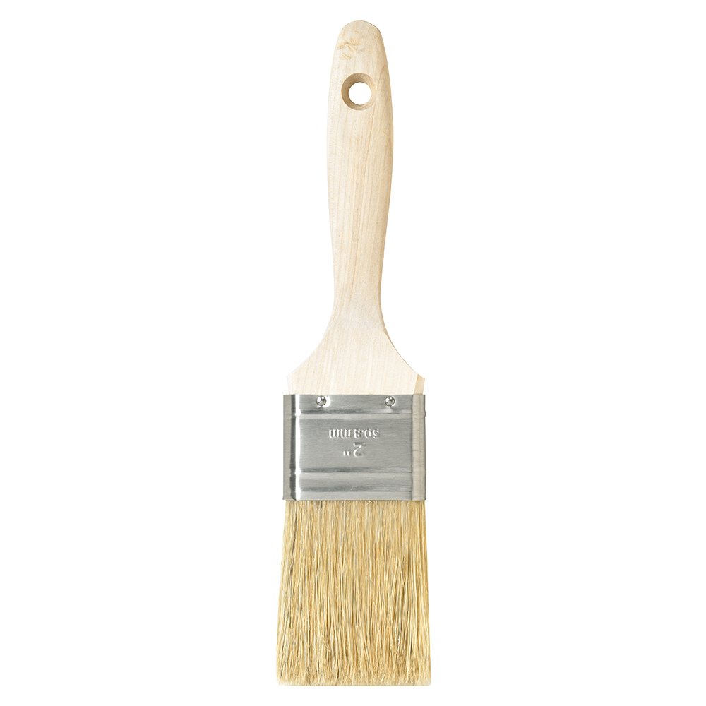 Minwax 427350008 Polyurethane 2" Trim-Black China Bristle Blend Brush/Roller/Applicator, 2 Inch, White