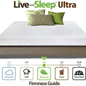 Live and Sleep Ultra RV Mattress, Short Queen Gel Memory Foam Mattress - 12 Inch - Cool Bed in a Box - Camper, Trailer, Truck - RV Short Queen Size