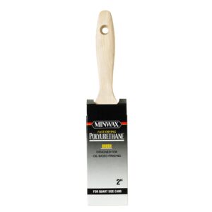 minwax 427350008 polyurethane 2" trim-black china bristle blend brush/roller/applicator, 2 inch, white