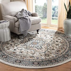 safavieh lyndhurst collection area rug - 7' round, cream & beige, traditional oriental design, non-shedding & easy care, ideal for high traffic areas in living room, bedroom (lnh338b)