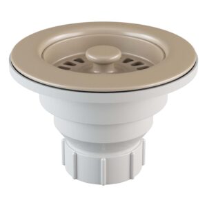 lexicon kitchen sink color matched strainer with beige finish, fits 3.5 inch drain hole lg-sb-b