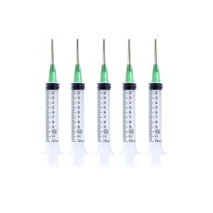 10ml Industrial Syringe with 18 x 1.5 Blunt Tip Needle Protective Cap Included 5 Pack